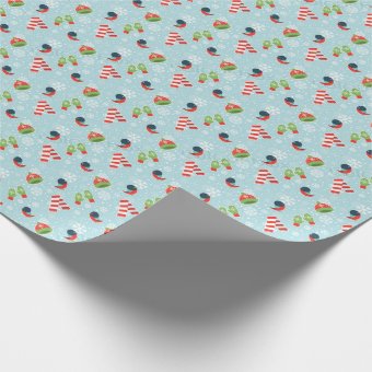 Winter Fun Pattern Wrapping Paper | Zazzle
