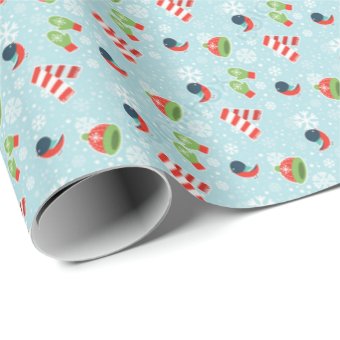 Winter Fun Pattern Wrapping Paper | Zazzle
