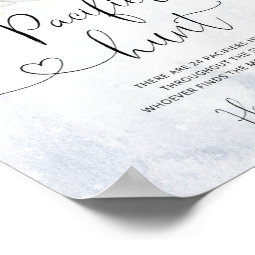 Winter gender neutral cosy Pacifier hunt game Poster | Zazzle