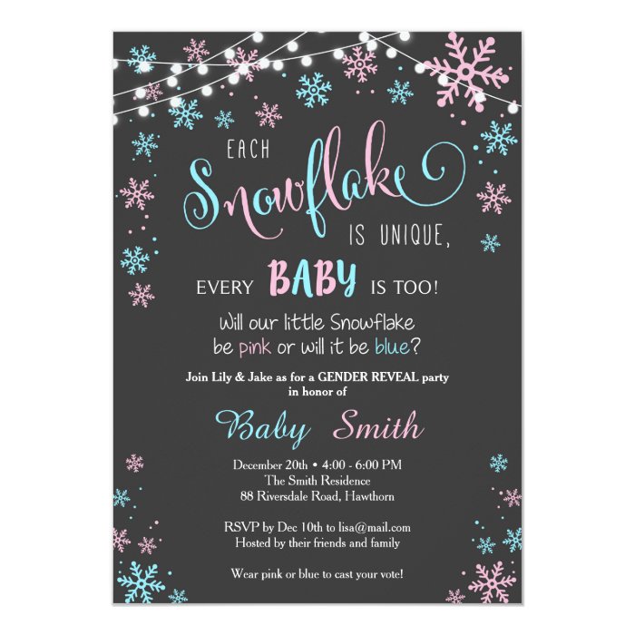Winter Gender Reveal Invitation | Zazzle Winter Gender Reveal Invitation | Zazzle