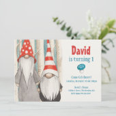 Winter Gnome Birthday Party Invitation | Zazzle
