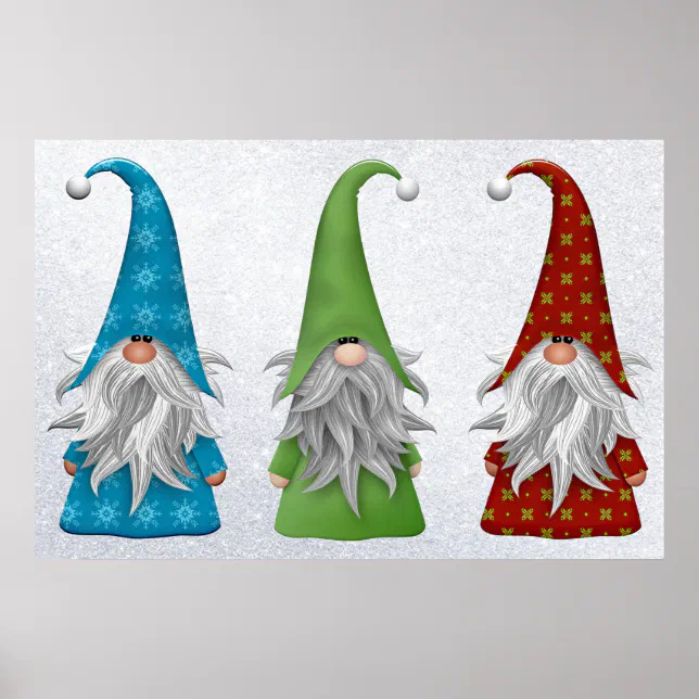Winter Gnomes Poster | Zazzle