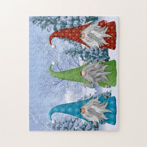 Winter Gnomes Puzzle | Zazzle