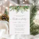Winter Greenery Christmas Holiday Party Invitation | Zazzle