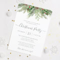 Winter Greenery Christmas Holiday Party Invitation | Zazzle