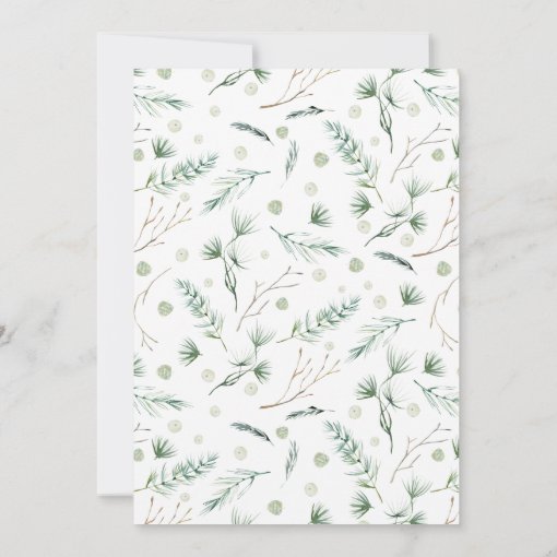 Winter Greenery Holiday Party Invitation | Zazzle