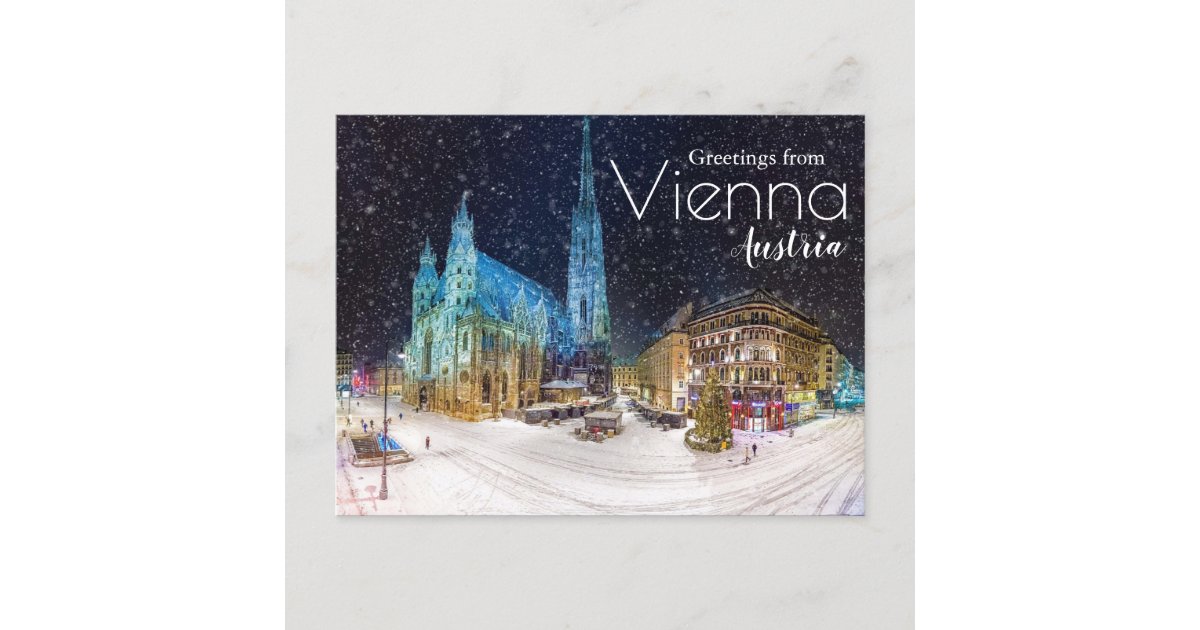 Winter Greetings from Austria Postcard Christmas | Zazzle