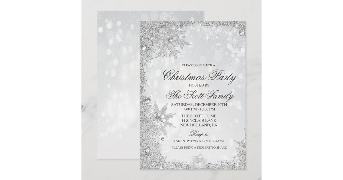 Winter Holiday Christmas Party Invitation | Zazzle