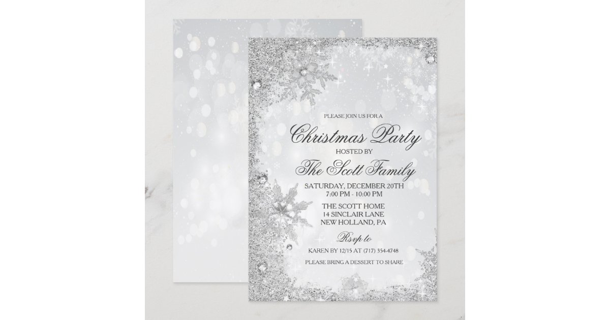 Winter Holiday Christmas Party Invitation | Zazzle