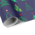 Winter Holiday Gifts Decoration Christmas Fir Tree Wrapping Paper | Zazzle
