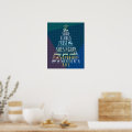 Winter Holidays Christmas Tree Snowflakes Poem Poster | Zazzle