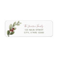 Winter Holly Label | Zazzle