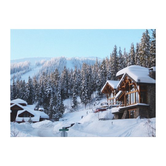 Winter Home Scene Canvas Print | Zazzle.com