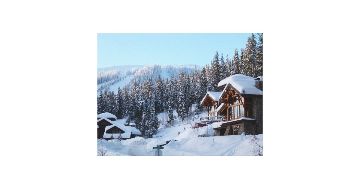 Winter Home Scene Canvas Print | Zazzle.com
