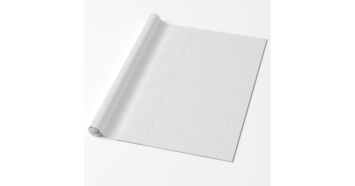 Winter Ice Crystals Silver Gray Wrapping Paper | Zazzle