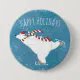 Winter Ice Skating Polar Bear Button | Zazzle