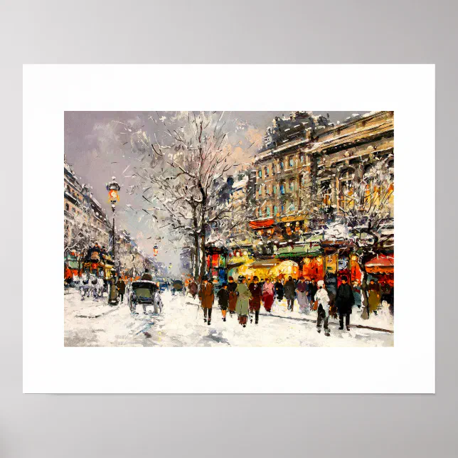 Winter in Paris. Fine Art Poster | Zazzle