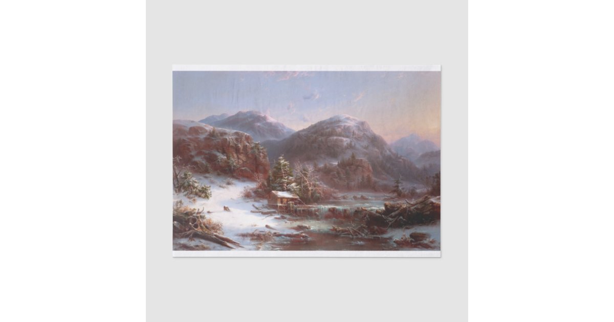Winter in the Mountains, Decoupage Tissue Paper | Zazzle