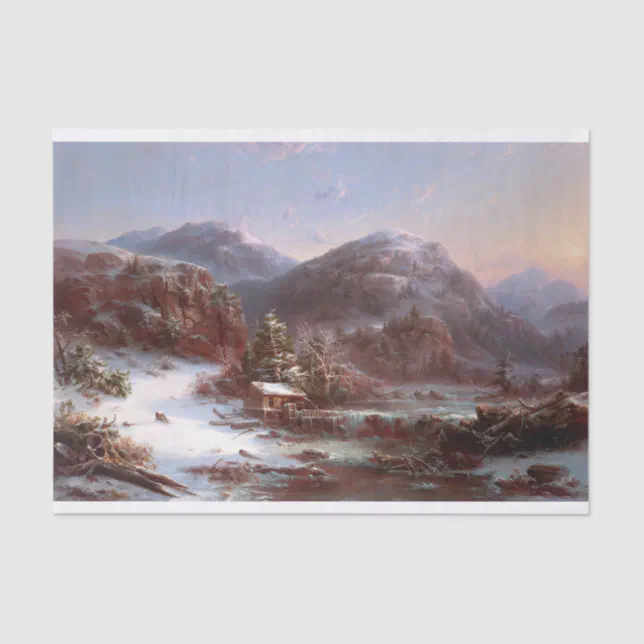 Winter in the Mountains, Decoupage Tissue Paper | Zazzle