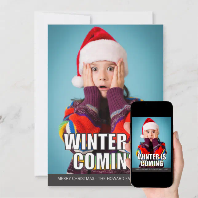 Winter is Coming Meme Holiday Card | Zazzle