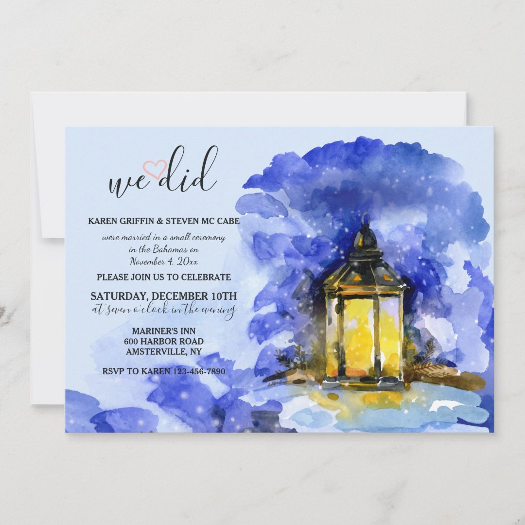 Winter Lantern Invitation | Zazzle