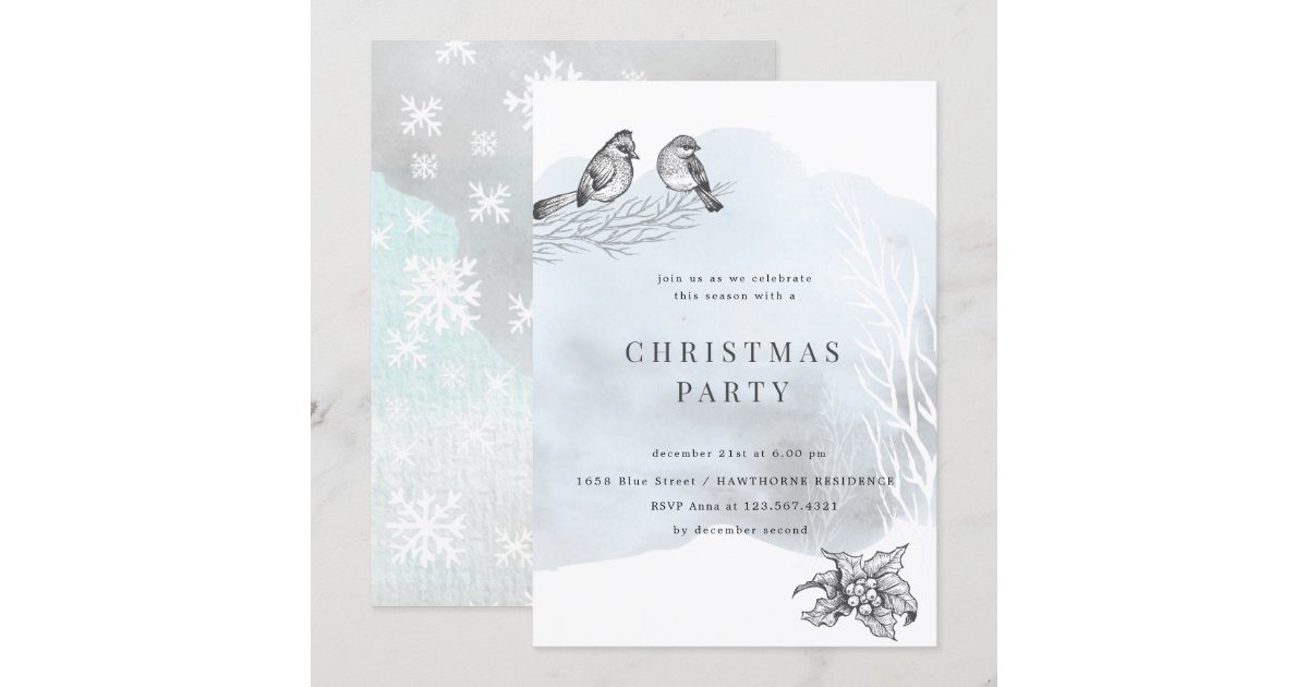 Winter Magic Christmas Party Invitation | Zazzle