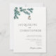 Winter Minimalist Pine Elegant Chic Wedding Bells Invitation | Zazzle