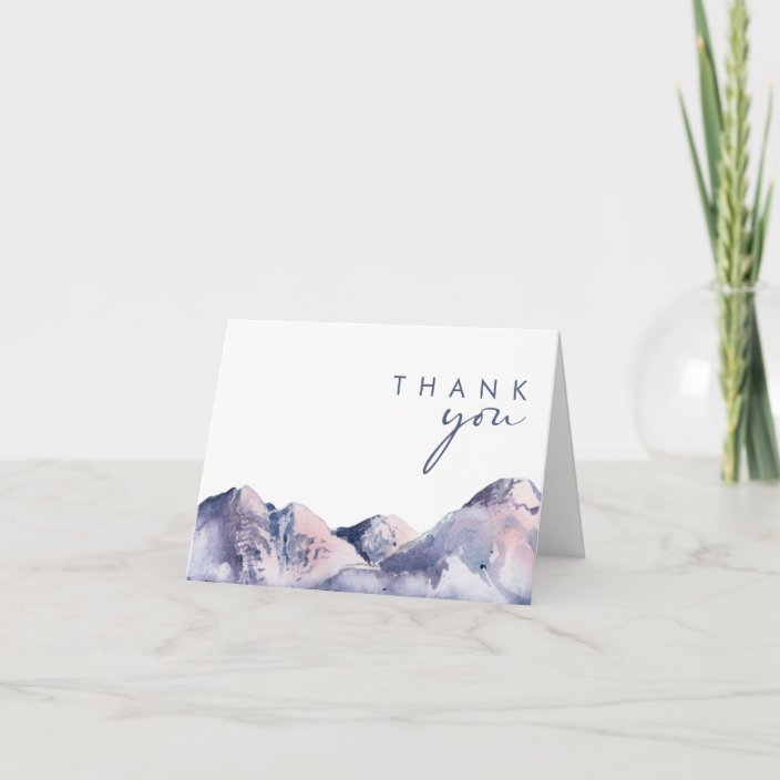 Winter Mountain Thank You Card | Zazzle.com