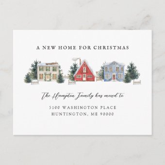 Winter Moving Holiday Postcard | Zazzle