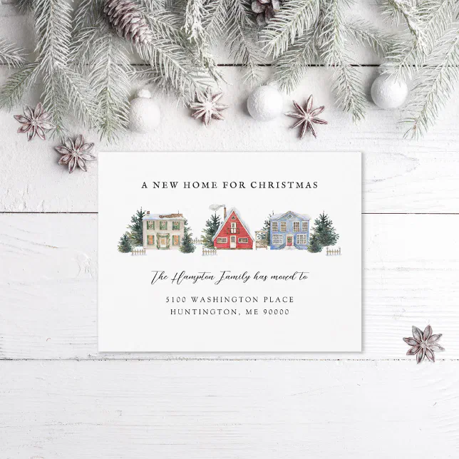 Winter Moving Holiday Postcard | Zazzle