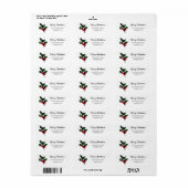 Winter Nature | Red Berry Return Address Label | Zazzle