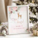 Winter One-deer-ful deer blush birthday welcome Poster | Zazzle