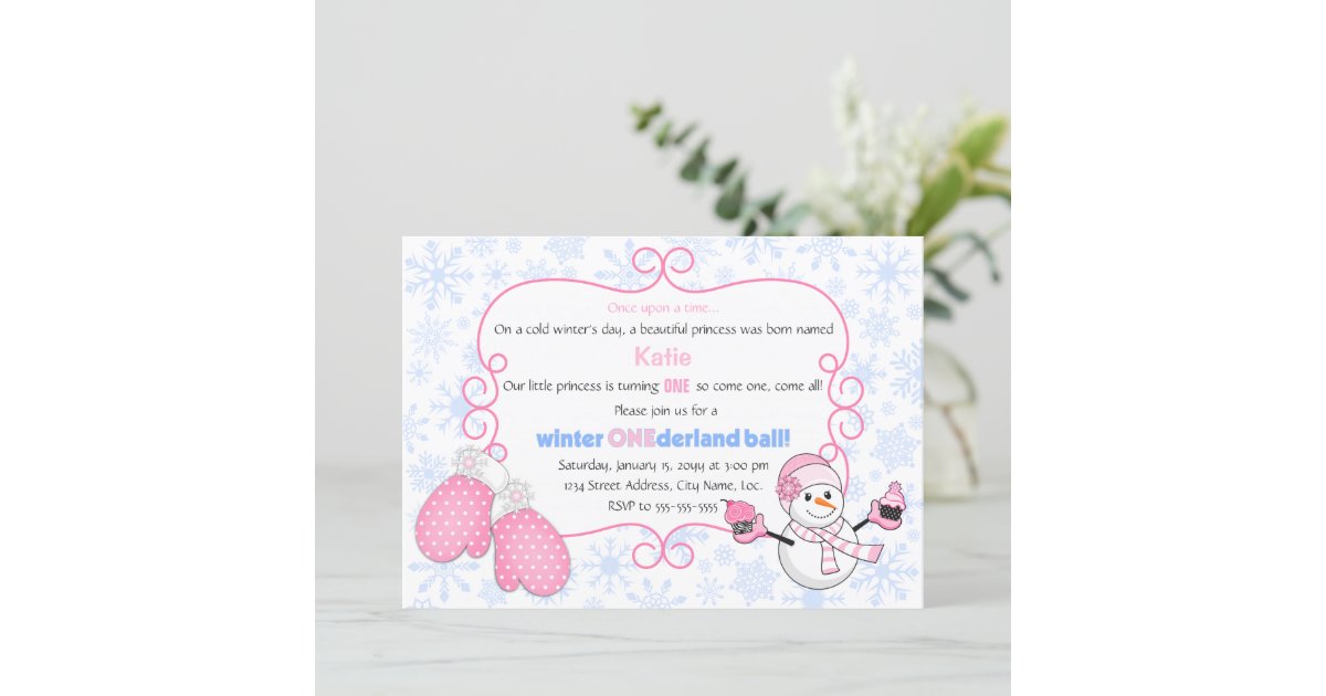 Winter Onederland Ball Birthday Invitation | Zazzle