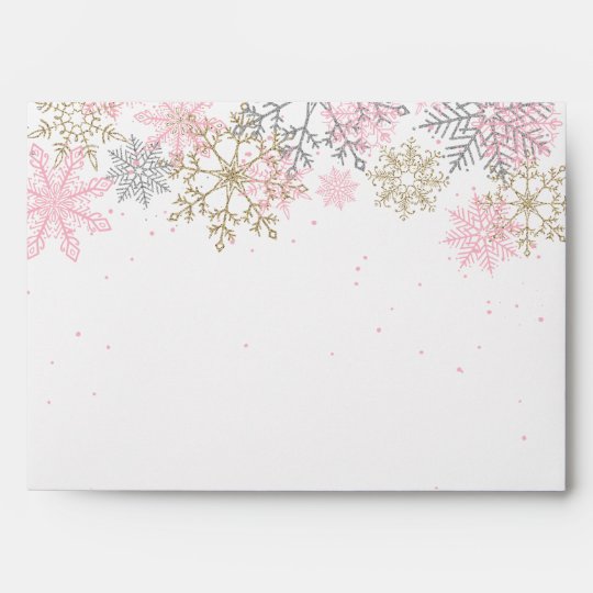 Winter Onederland Snowflake Invitation Envelope | Zazzle.com