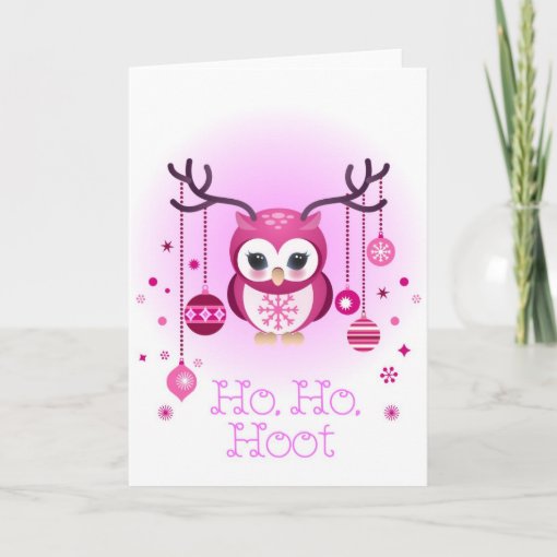 Winter owl holiday card | Zazzle