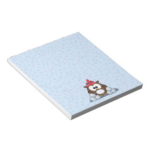 winter owl notepad | Zazzle