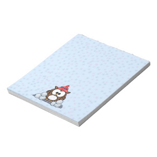 winter owl notepad | Zazzle
