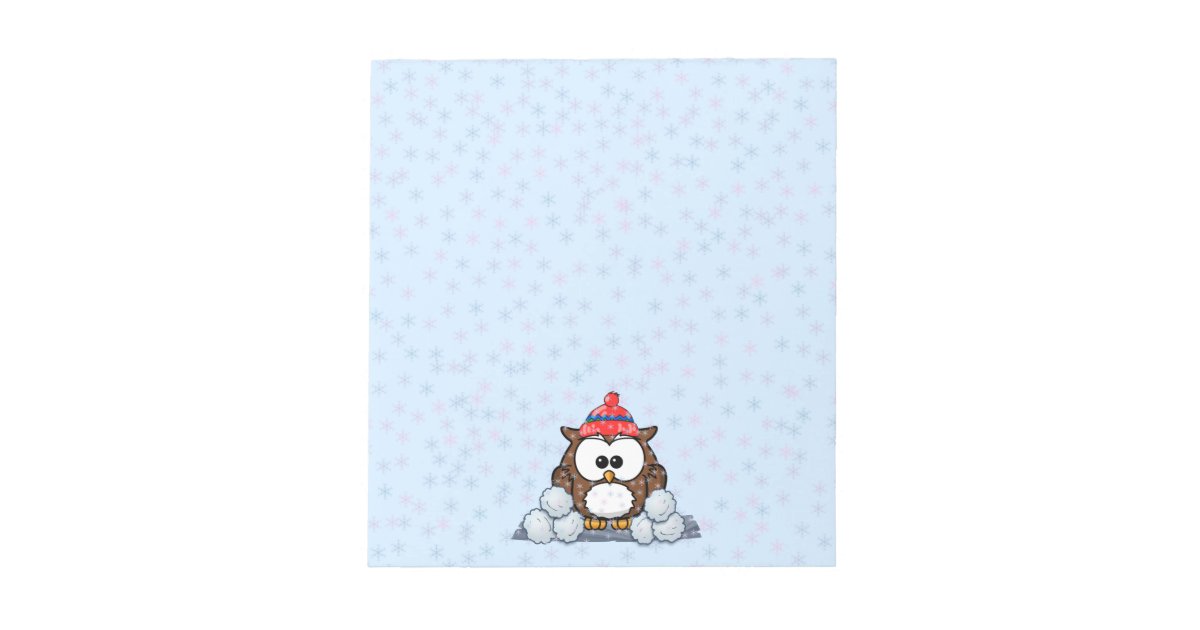 winter owl notepad | Zazzle