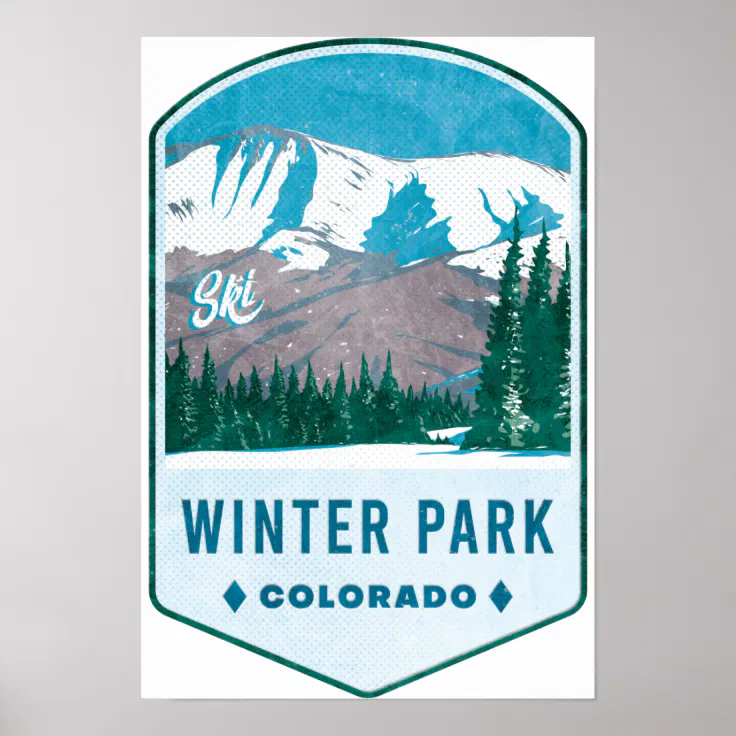 Winter Park Colorado Ski Badge Poster | Zazzle