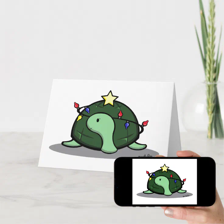 Winter Party Turtle Holiday Card | Zazzle