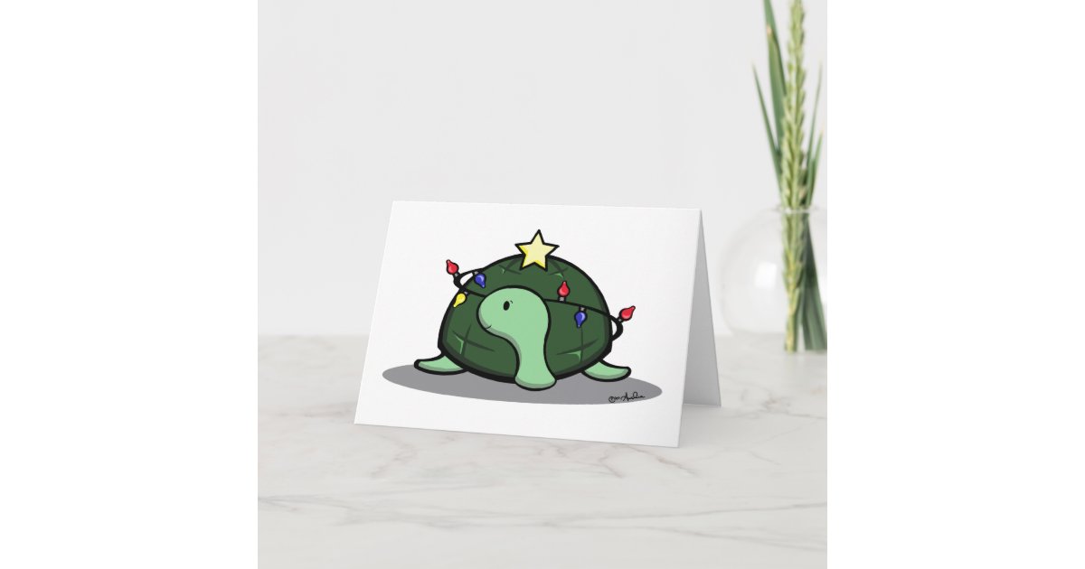 Winter Party Turtle Holiday Card | Zazzle