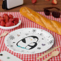 Winter Penguin Paper Plates | Zazzle