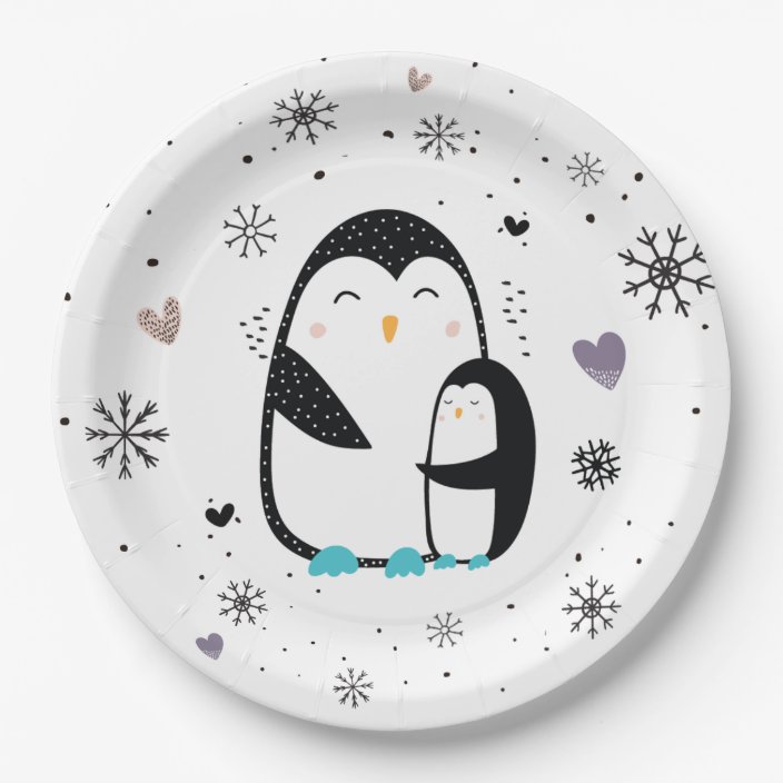 Winter Penguin Paper Plates | Zazzle.com