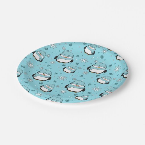 Winter Penguins Paper Plates 7" | Zazzle