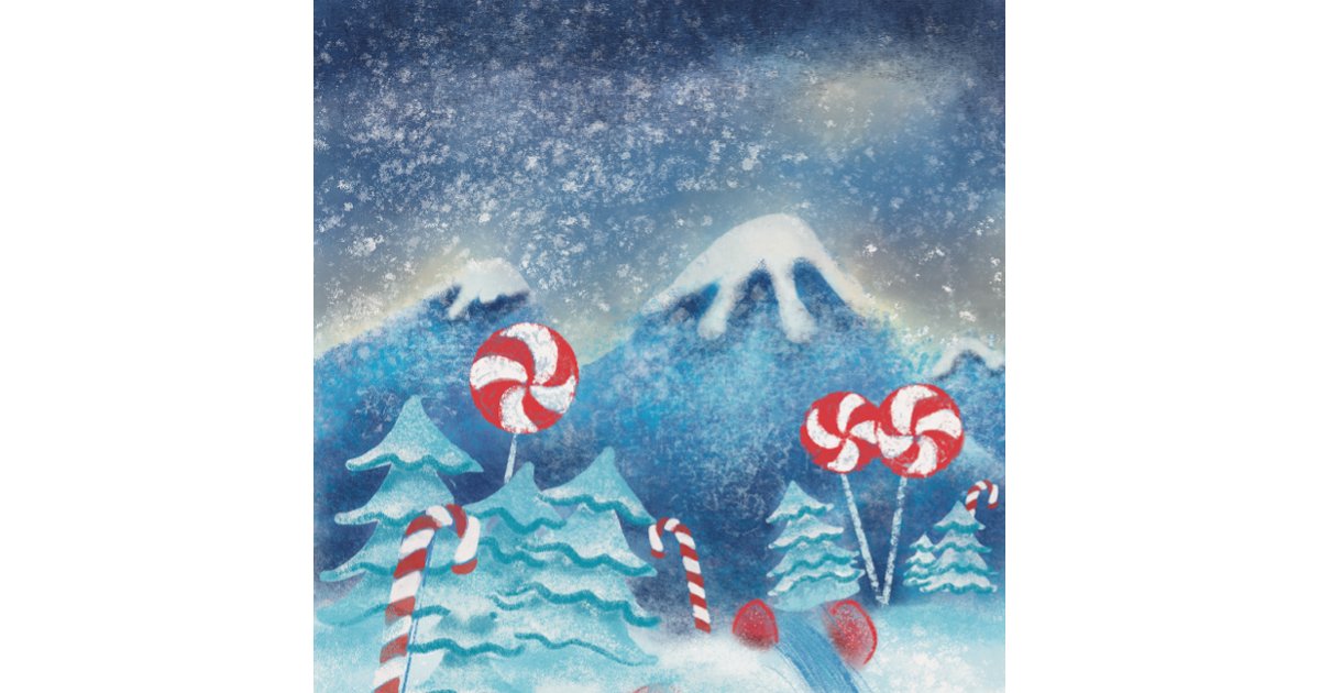 Winter Peppermint Land Greeting Card | Zazzle