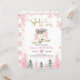 Winter Pink and Gold Girl Ice Skating Birthday Invitation | Zazzle