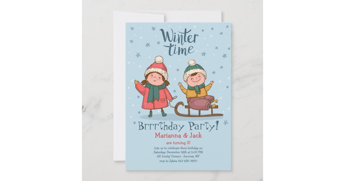 Winter Playtime Invitation | Zazzle