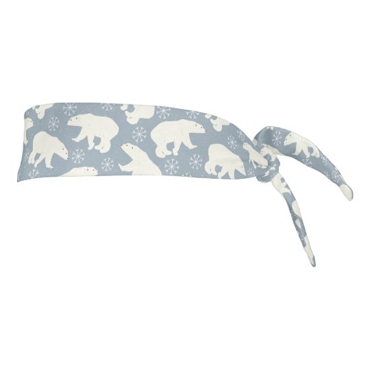 Winter Polar Bears seamless pattern + your ideas Tie Headband | Zazzle.com