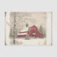 Winter Red Barn Tissue Paper | Zazzle