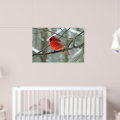 Winter Red Cardinal Poster | Zazzle
